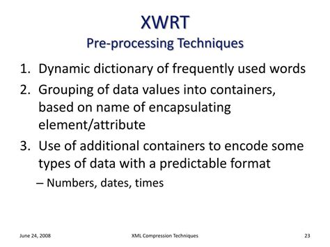 Ppt Xml Compression Techniques Powerpoint Presentation Free Download