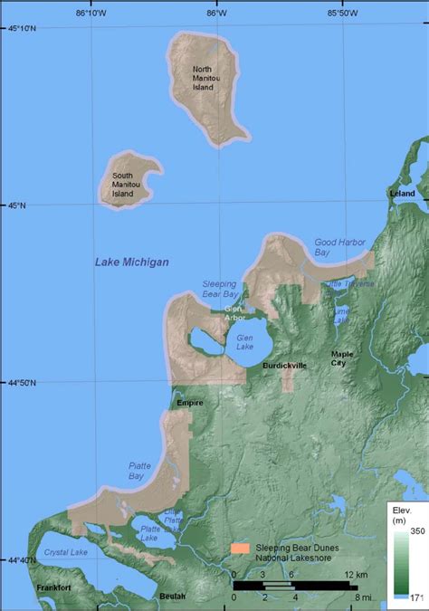 C Detailed Map Of Sleeping Bear Dunes National Lakeshore Download