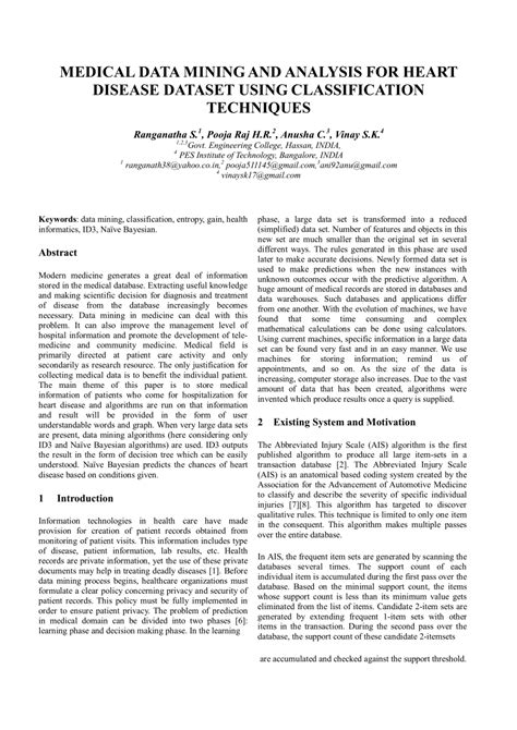 pdf medical data mining and analysis for heart disease dataset using