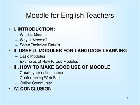 Ppt Moodle For English Teachers Powerpoint Presentation Free