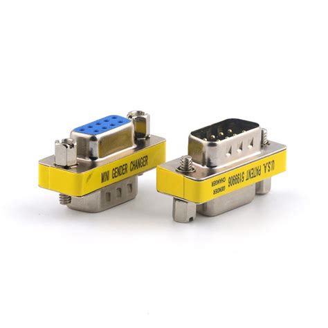 Dual Row D SUB DB9 Female To DB9 Male Adapter