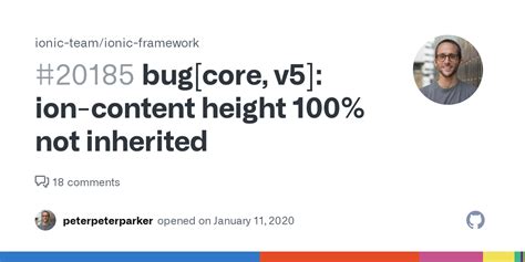 Bug Core V5 Ion Content Height 100 Not Inherited · Issue 20185 · Ionic Teamionic Framework