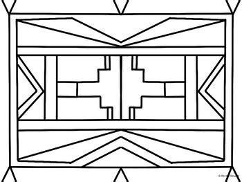 Ndebele Patterns Colouring Pages