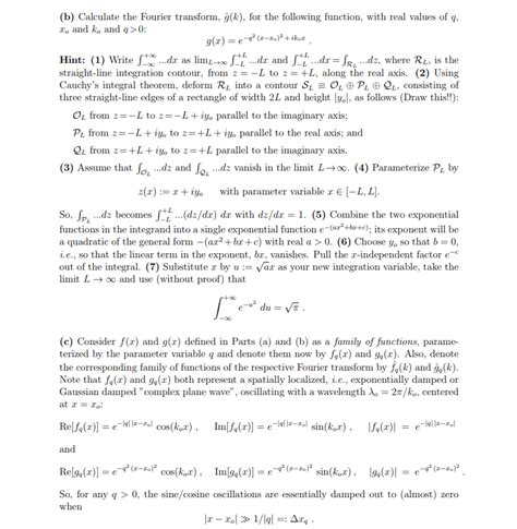 solved hwp 06 04 fourier transforms of exponential and