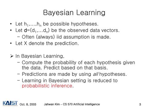 Ppt Cs 570 Artificial Intelligence Chapter 20 Bayesian Learning Powerpoint Presentation Id