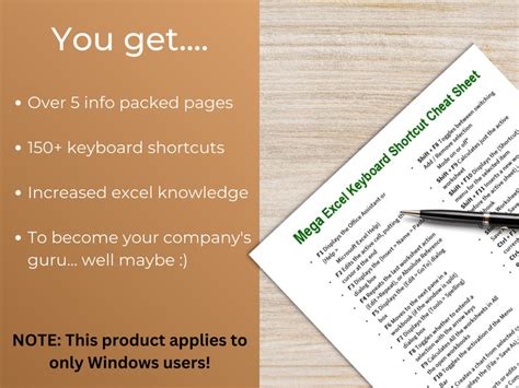Mega Excel Keyboard Cheat Sheet Excel Shortcut Reference List