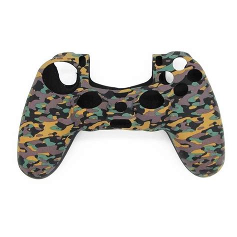 Ps4 Controller Silicone Gel Protector Skin Cover Camo Mosaic Brown