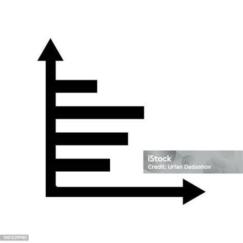 가로 막대형 차트 아이콘 벡터 기호와 기호 흰색 배경 바 차트 로고 개념에 고립 0명에 대한 스톡 벡터 아트 및 기타 이미지
