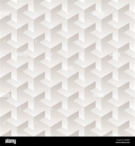 Vector Seamless White Geometric Cube Gradient Shaded Dimensional Pattern Stock Vector Image