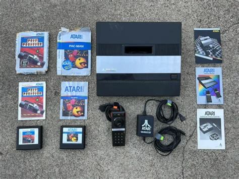 Console Atari 5200 2 Ports Avec Manuels Manette Power 1 2 Jeux Nettoyée