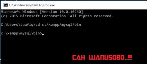 Cara Masuk Xampp Mysql Lewat Cmd Command Prompt Cah Wanusobo