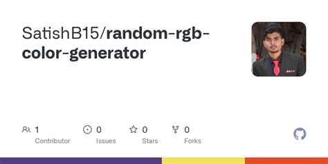 github satishb15 random rgb color generator