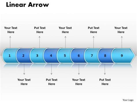 Ppt Linear Arrow 9 State Diagram PowerPoint Templates