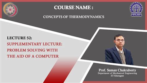 Lecture 52 Supplementary Lecture Problem Solving With The Aid Of A Computer Youtube