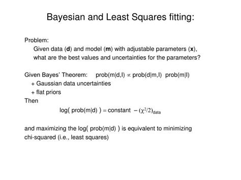 Ppt Bayesian And Least Squares Fitting Powerpoint Presentation Free Download Id3195059