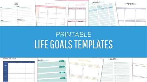 Printable Life Goal Planners 16 Free Yearly Goal Templates