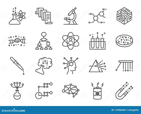 Sistema Del Icono De La Ciencia De Los Datos Incluyó Los Iconos Como