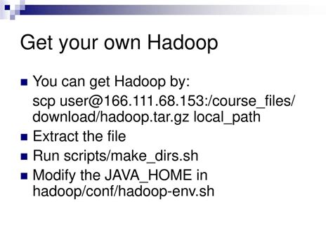 Set Up Environment For Mapreduce Developing On Hadoop Ppt Download