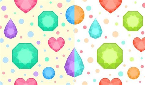 Done Design And Recolor A Flat Precious Gems Seamless Pattern In Coreldraw Seamless Patterns