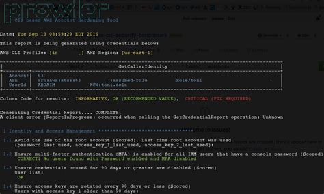 Prowler An Aws Cis Security Benchmark Tool Blog