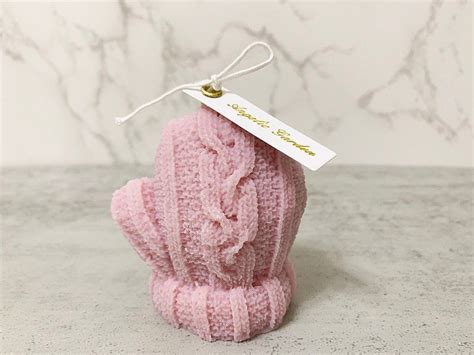 Knitted Glove Candle Pink Shop Angelic Garden Candles And Candle Holders Pinkoi Pink