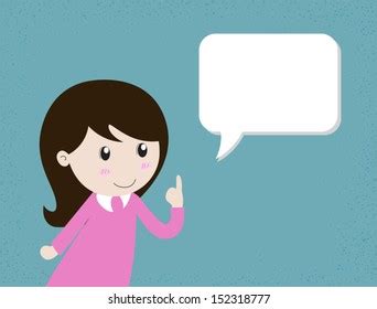 Girl Dialog Speech Bubbles Stock Vector Royalty Free Shutterstock