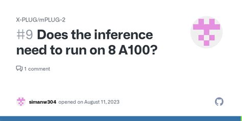 Does The Inference Need To Run On 8 A100 · Issue 9 · X Plugmplug 2 · Github