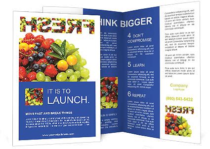 Delicious Fusion Of Fresh Fruits And Berries Brochure Template And Design