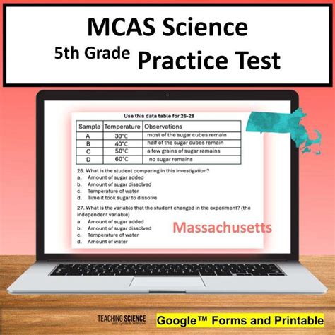 Mcas Practice Test 5th Grade Science Test Prep Teaching Science With Lynda R Williams