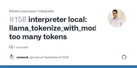 Interpreter Local Llamatokenizewithmodel Too Many Tokens · Issue 158 · Killianlucasopen