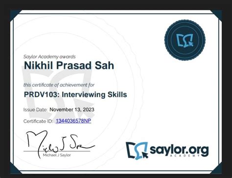 Nikhil Prasad Sah On Linkedin Certificate Certification Interviewpreparation Interview…