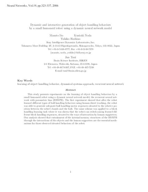 pdf dynamic and interactive generation of object handling behaviors
