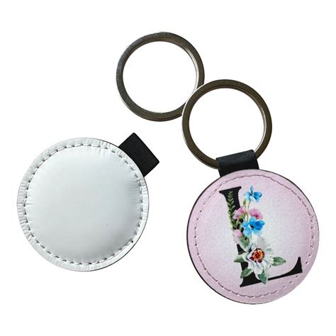 Subli Print® Pu Key Ring Round 5 Pieces Pack K01