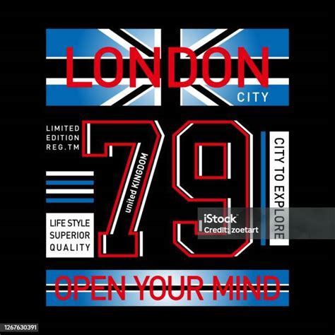 런던을 테마로 한 벡터 일러스트레이션 영국 국기 타이포그래피 티셔츠 그래픽 포스터 배너 전단지 엽서 0명에 대한 스톡 벡터 아트 및 기타 이미지 Istock