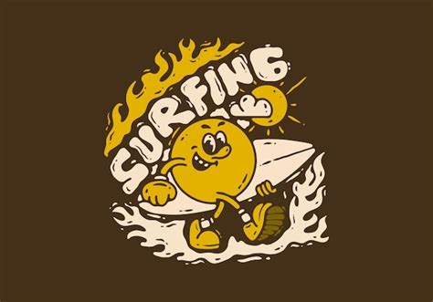 골프채를 들고 있는 남자의 마스코트 캐릭터 디자인 프리미엄 벡터