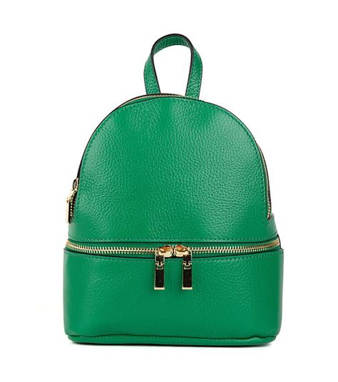 Зелена дамска раница от естествена кожа Inetta 3704127 Fashion