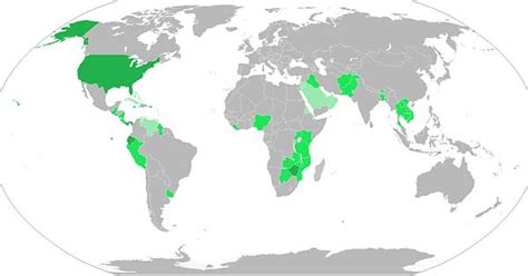global use of different currencies dark colour official users medium colour unofficial users
