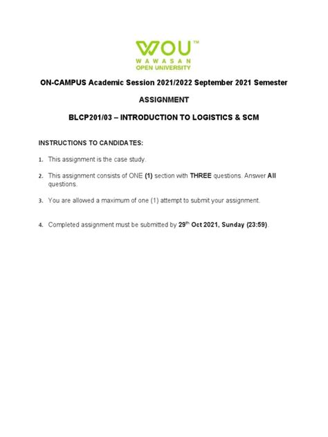Complete Blc 201 Assignment Intro Logistics Scm Sep 2021 Mcdonald Pdf Mc Donalds Potato