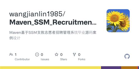 Github Wangjianlin1985 Maven Ssm Recruitment Teaching Volunteers Maven基于ssm支教志愿者招聘管理系统毕业源码案例设计