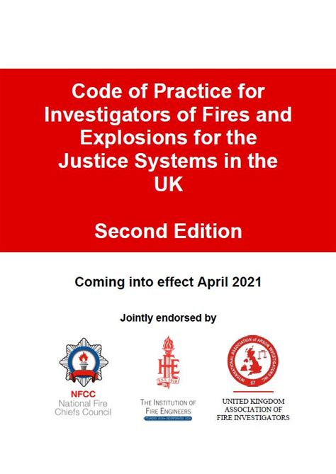 Fire Investigation Code Of Practice Second Edition Downloads United Kingdom Association Of