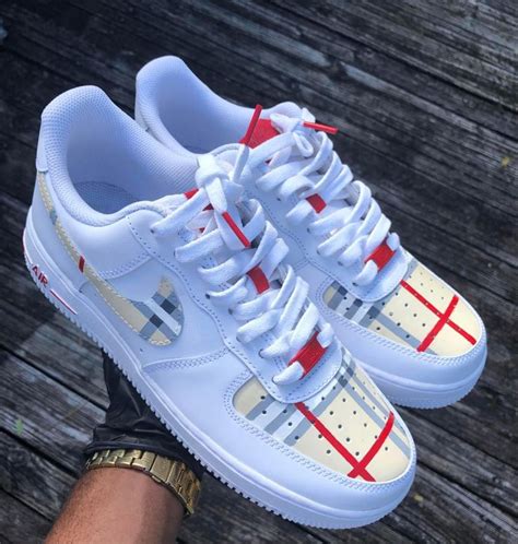 Custom Air Force 1s Red Bottom Men Or Womens Nike Shoes Blue Nike