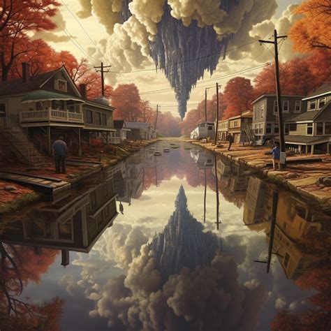 Premium AI Image A Parallel Universe Where Everything Is Upside Down