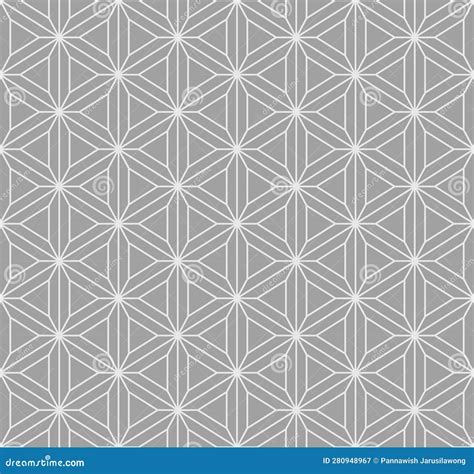 Japanese Hexagon Line Vector Seamless Pattern Stock Vector Illustration Of China White 280948967