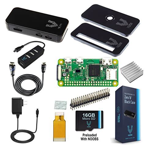 Raspberry Pi Zero W Complete Starter Kit Premium Black Case Edition Includes Pi Zero W And