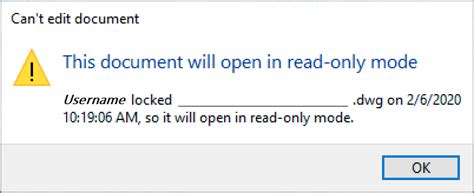 This Document Will Open In Read Only Mode When Trying To Open A Drawing From Autodesk Docs In