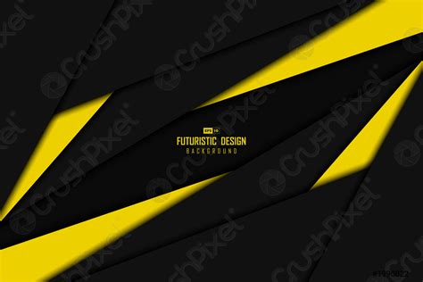 Abstract Black And Yellow Tech Overlap Design Of Center Template Stock Vector 1990022 Crushpixel