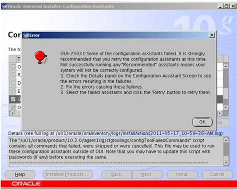 Oracle Universal Installer Configuration Assistants