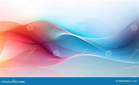 Abstract Colorful Banner Background Curved Smooth Lines Ai Generated Stock Illustration