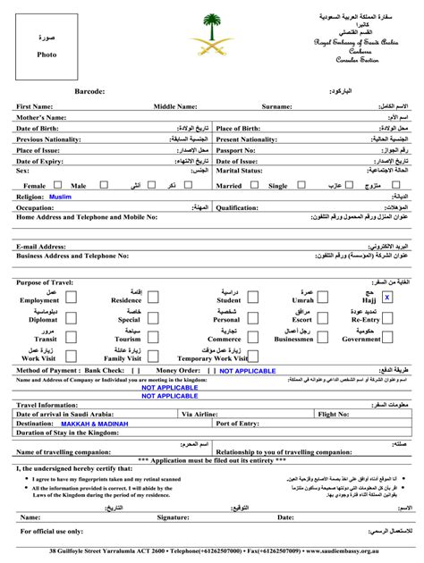 Sa Visa Application Form Fill Online Printable Fillable Blank