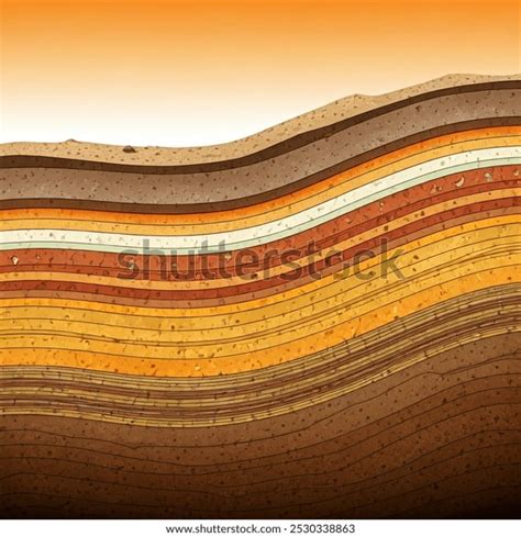 Cross Section Subsurface Geology Without Labels Ai Generated Image
